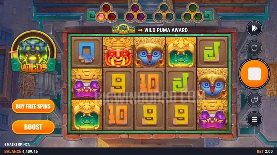 Game Slot Online 4 Masks of Inca